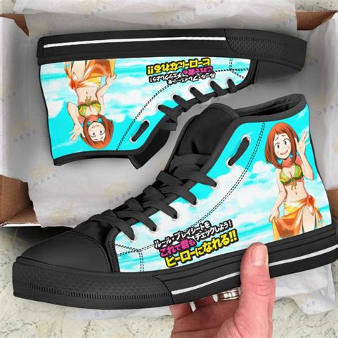 Ochako Uraraka My Hero Academia Sneakers High Top Shoes Fit Fit Apparel
