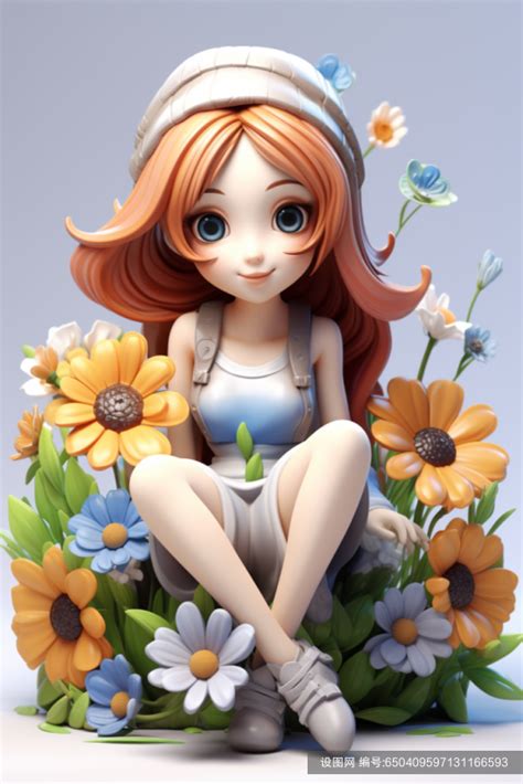 甜美小女孩插画绘画png下载编号650409597131166593 设图网