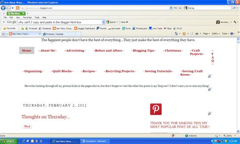Sew Many Ways Blog Buddy How To Add Your Follow Me Pinterest Button