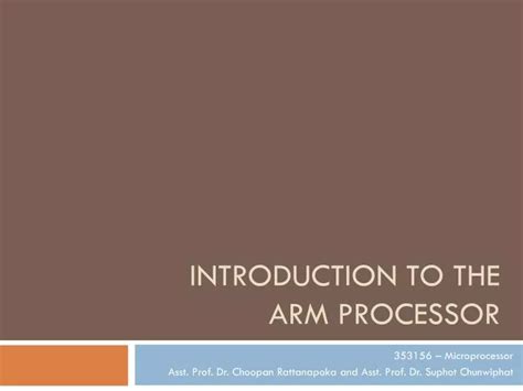 PPT Introduction To The ARM Processor PowerPoint Presentation Free Download ID 1851153