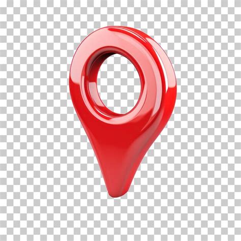 Premium PSD Red Map Pointer Icon On Transparent Background