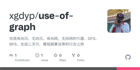 GitHub xgdyp use of graph 包括有向图无向图有向网无向网的构建DFSBFS生成二叉树最短路算法等的综合运用