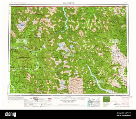 Usgs Topo Map Washington State Wa Concrete 240635 1962 250000