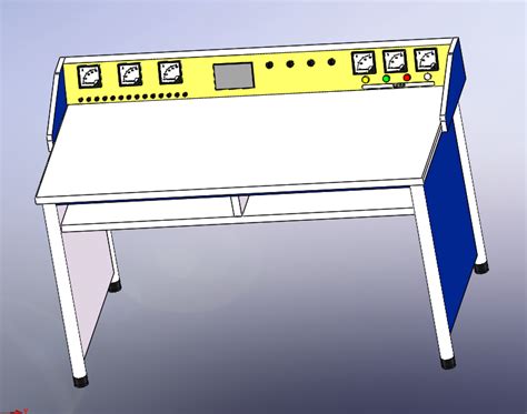 物理实验桌 Solidworks 2017 模型图纸下载 懒石网