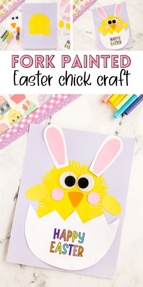 Fork Painted Easter Chick Made To Be A Momma