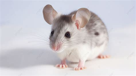 작은 마우스가 흰색 배경 위에 서 있는 것을 볼 수 있습니다 미니 마우스의 사진 배경 일러스트 및 사진 무료 다운로드