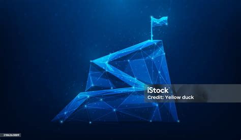 성공 와이어 프레임 기술에 계단 산 성취 단계 골로 가는 길 벡터 일러스트 레이 션 환상적인 기술 지도자에 대한 스톡 벡터 아트 및 기타 이미지 Istock