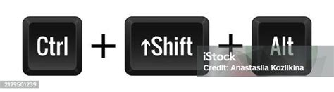 Ctrl Shift Alt 키 조합 키보드 제어 컴퓨터 바로 가기 랩톱 기능 입력 장치 주변 장치 텍스트 입력 입력 입력 단축키 레이아웃 언어 쿼티 벡터 Brand Name