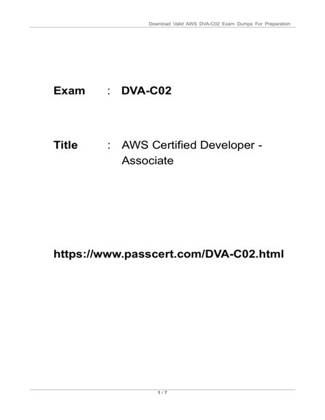 AWS Certified Developer Associate DVA C02 Real Dumps 2023