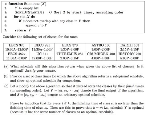 Solved Consider This Classic Scheduling Problem For A