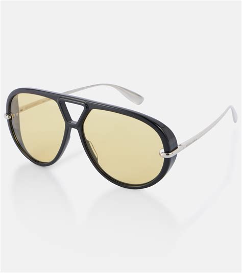 Classic Aviator Sunglasses In Black Bottega Veneta Mytheresa