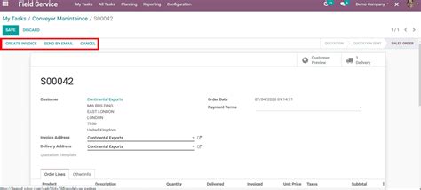 Create Quotations In Field Service Of Odoo
