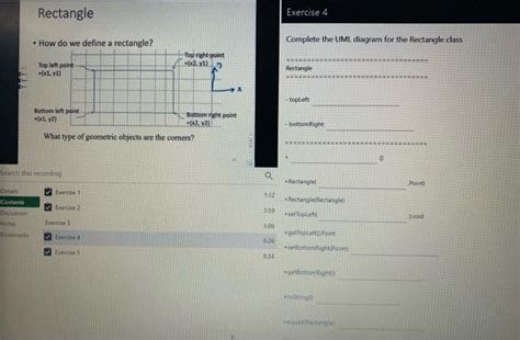 Solved Rectangle Exercise How Do We Define A Rectangle Chegg