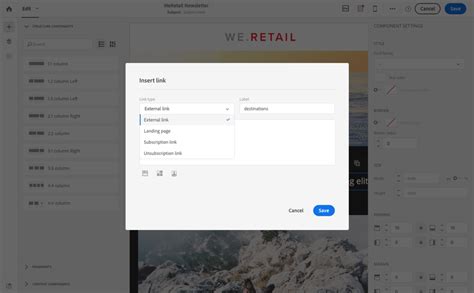 Adding Links Adobe Campaign