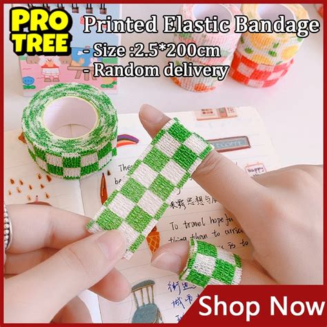 2 5cm 2m Cute Printed Self Adhesive Elastic Bandage Colorful Sports
