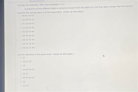 Solved Consider The Following Hint See Examples 1 3 A