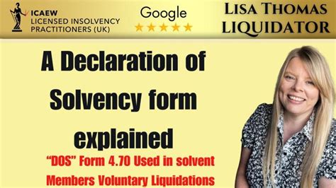 Lisa Thomas Liquidator On Linkedin What Is A Declaration Of Solvency