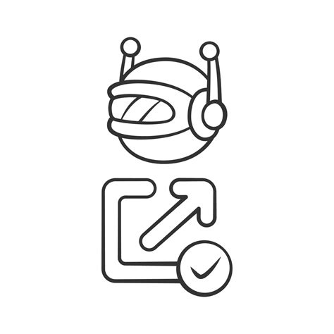 Backlink Checker Bot Linear Icon Web Optimization Artificial Intelligence Support Service Bot