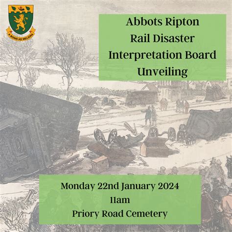 Abbots Ripton Rail Disaster Interpretation Board Unveiling Huntingdon Town Council