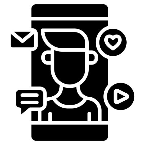 Social Media Influence Icon Line Vector Illustration 35642004 Vector