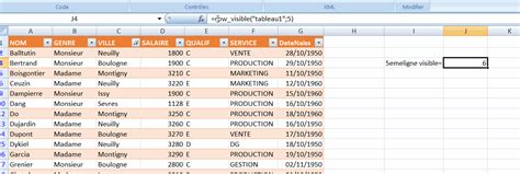 Xl 2016 Fonction Pour Récupérer Le Numéro De La N Ième Ligne Visble Après Un Filtre
