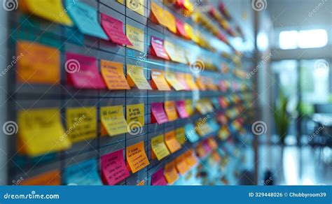 Visualizing Task Progress On A Digital Kanban Board Stock Illustration