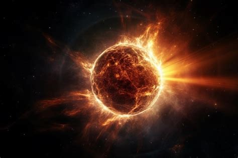 Premium Ai Image A Bright Orange Star Is Exploding With The Sun In Premium Ai Image A Bright Orange Star Is Exploding With The Sun In