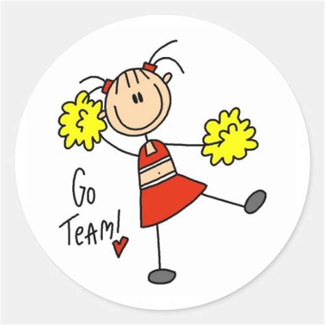 Go Team Cheerleader Sticker Zazzle