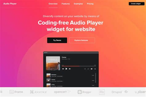 Top 20 Website Audio Player Widgets And Music Plugins In 2024