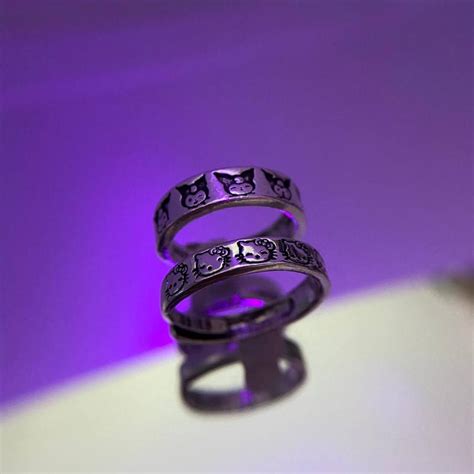 Кільця парні з персонажами куромі та хелло кітті Kuromi Hello Kitty — ціна 150 грн у каталозі