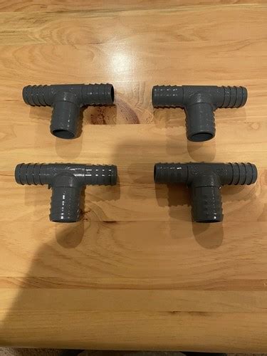 Insert Tees Pvc Lot Of 4 1 1 4 X 1” X 1” Ebay