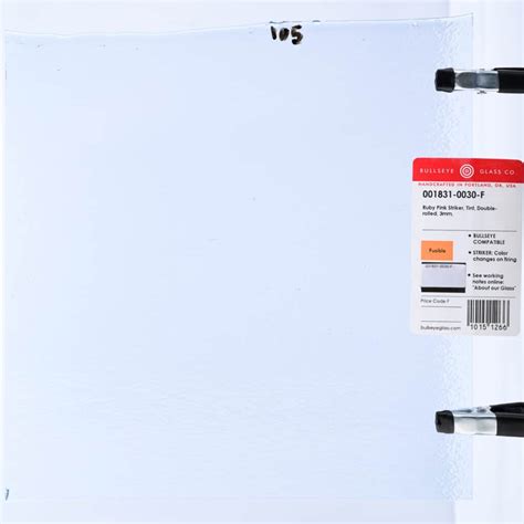 Bullseye Glass About Our Glass Ruby Pink Tint 001831