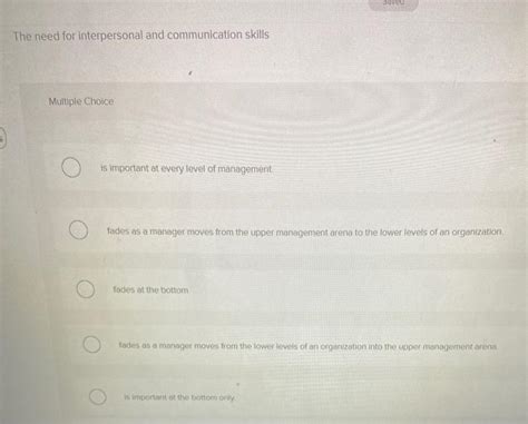 Solved Saved The Need For Interpersonal And Communication