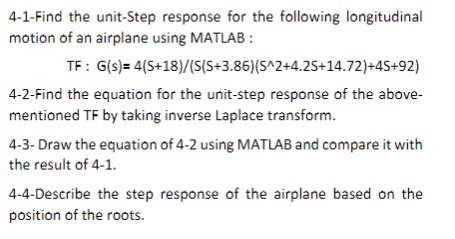 Solved 4 1 Find The Unit Step Response For The Following Chegg Com