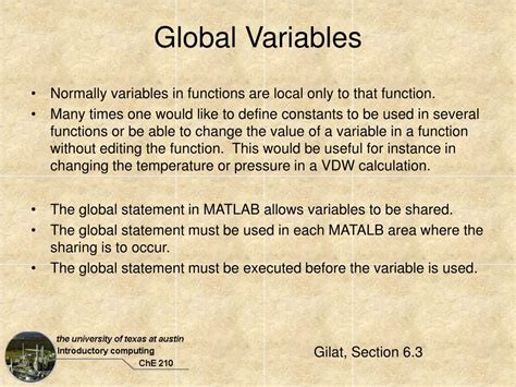 Ppt Matlab Numerical Basics Roots Of Polynomials And Functions Global Variables And Minimums
