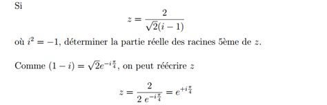 Argument Dun Nombre Complexe Forum Mathématiques Autre Analyse