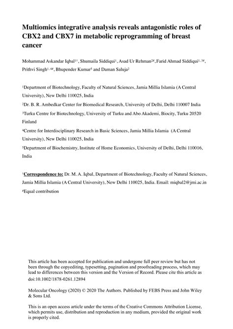 Pdf Multiomics Integrative Analysis Reveals Antagonistic Roles Of