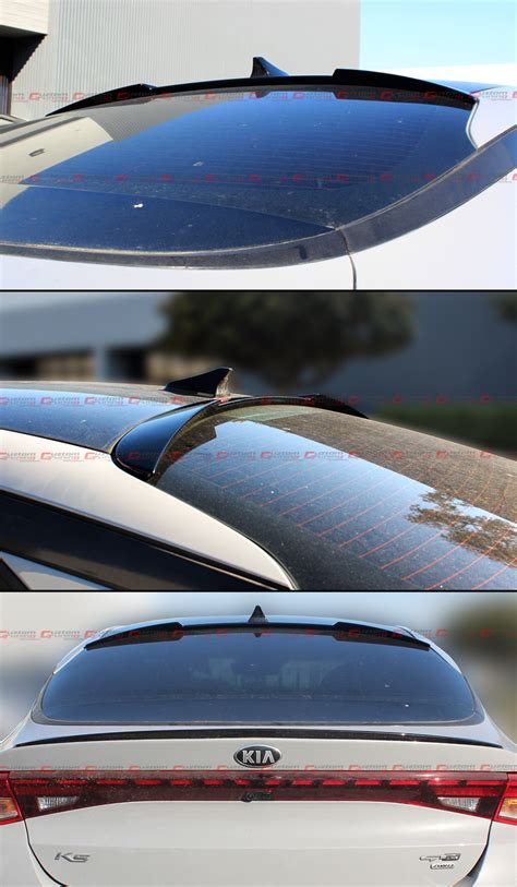 K5 Lift W Power For 2021 2024 Kia K5 Pearl Black Rear Roof Window Visor