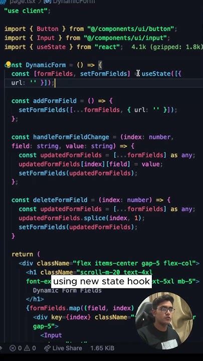 Dynamic Form Fields In React React Reactjs Javascript Webdevelopment Coding Programming