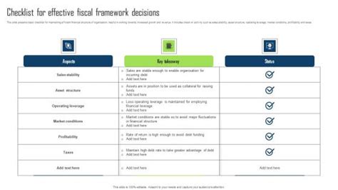 Fiscal Framework Decisions Powerpoint Templates Slides And Graphics