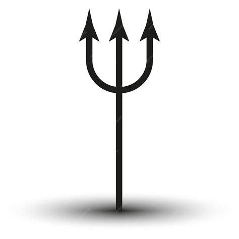 Premium Vector Trident Devil Icon Pitchfork Sign Hell Symbol Vector Illustration Eps 10