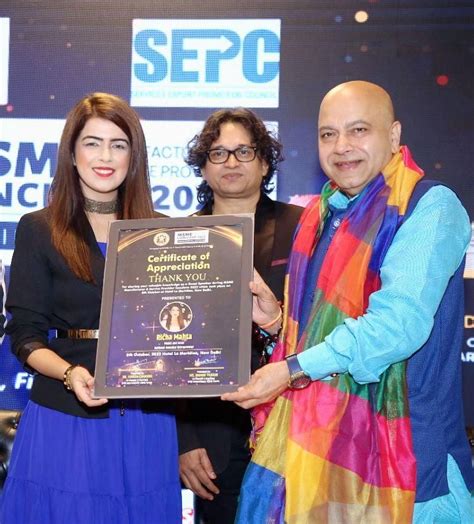Richa Mehta Joins Msme Conclave 2022 Certificate Of Appreciation