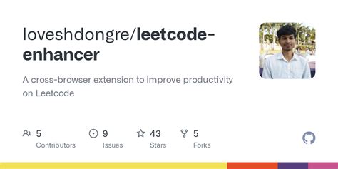 Github Loveshdongreleetcode Enhancer A Cross Browser Extension To