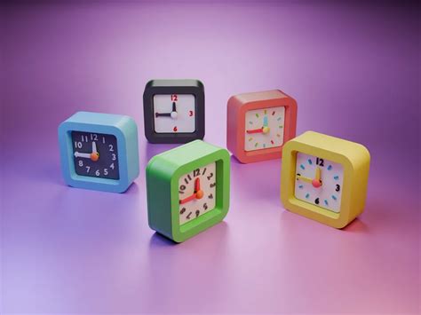 Cute Table Clock By Adam Designmakerworld Download Free 3d Models