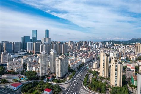 Premium Photo Aerial Photo Of Urban Landscape In Qingdao Coastal Bay Area