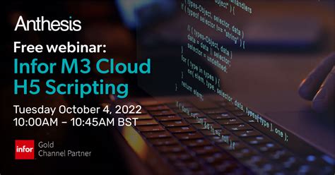 Free Webinar Infor M3 Cloud H5 Scripting Anthesis