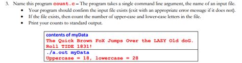 Solved Name This Program Count C The Program Takes A Single