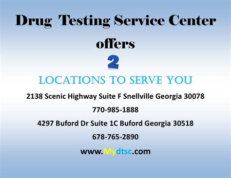 Drug Testing Service Center Buford Buford Ga
