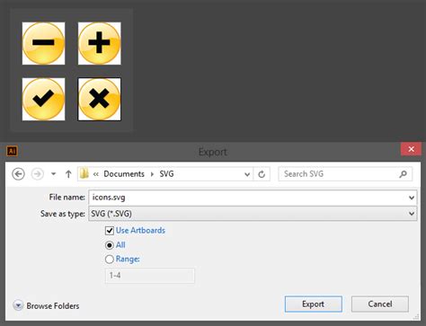Как оптимизировать и экспортировать Svg в Adobe Illustrator