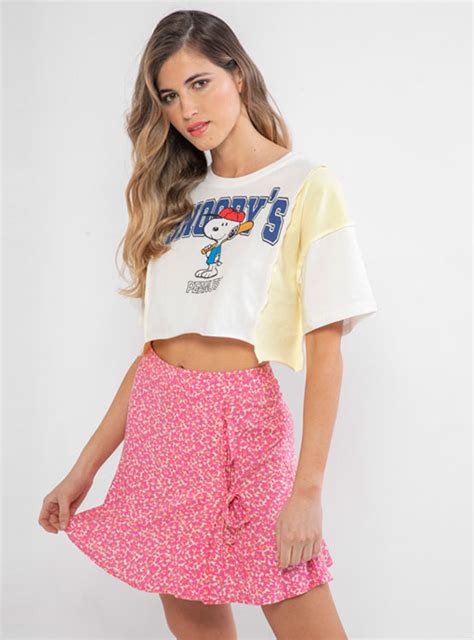 Ripley Falda Corta Mujer Index Flores Print
